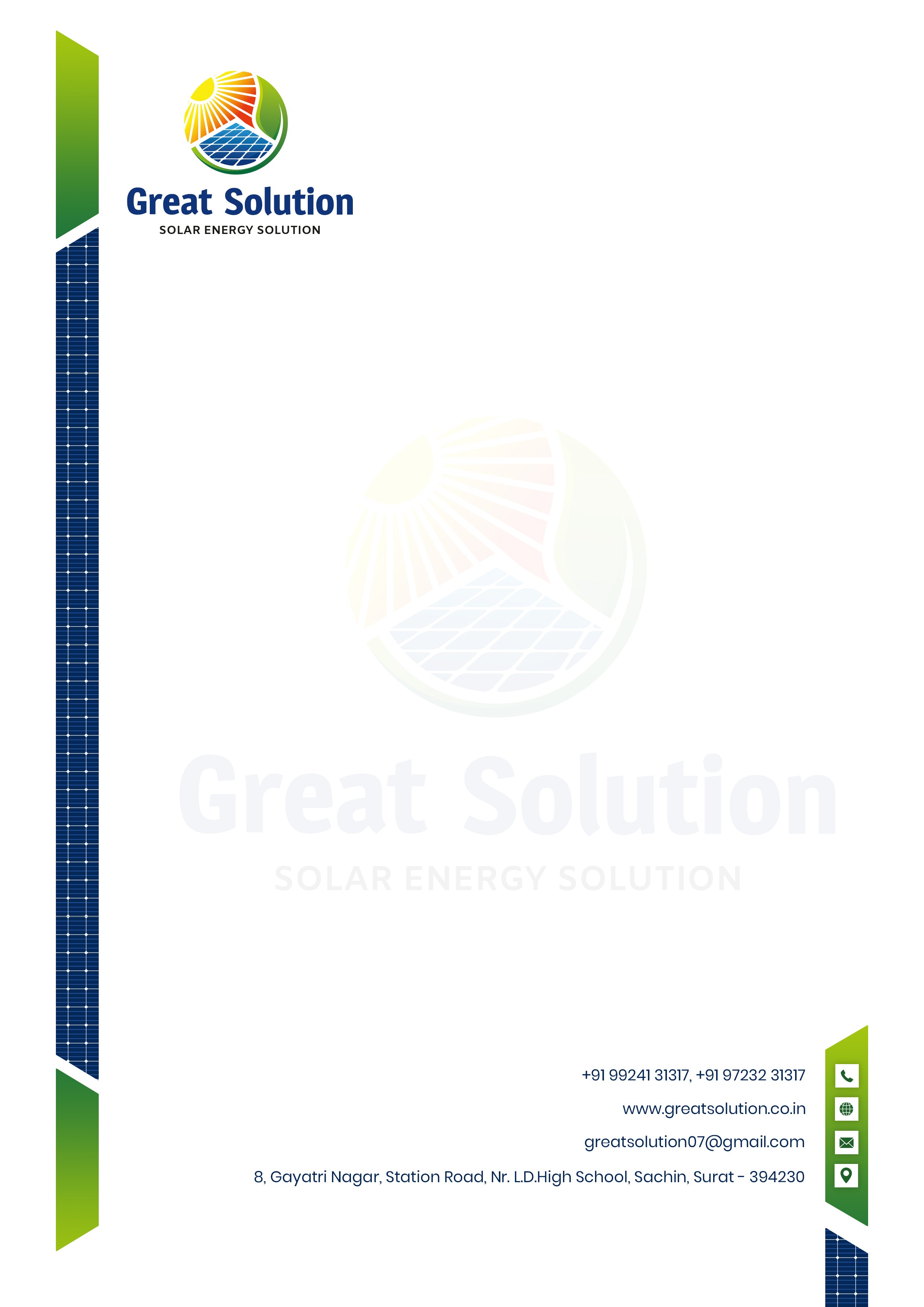 Custom Solar Company Letterhead Design | Print-Ready & Brand-Focused ...
