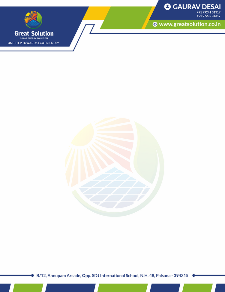Custom Solar Company Letterhead Design | Print-Ready & Brand-Focused ...
